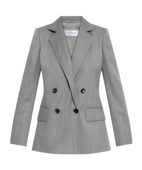 Max Mara Double-breasted Blazer With Notched Lapel
