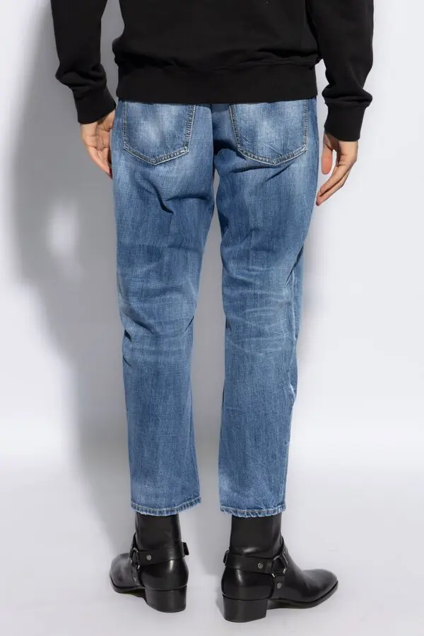 Dsquared2 Mid-rise Logo Detailed Jeans