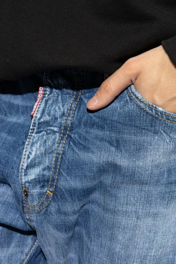 Dsquared2 Mid-rise Logo Detailed Jeans