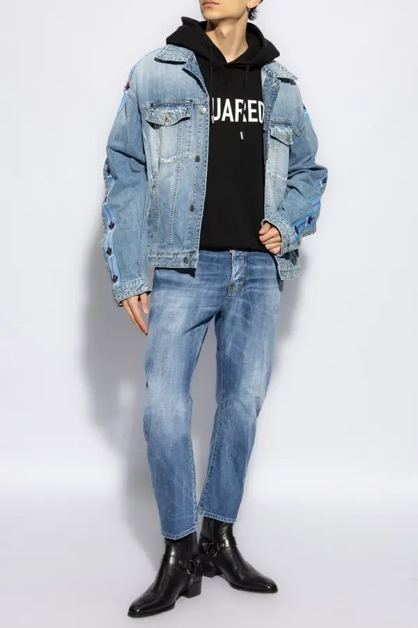 Dsquared2 Mid-rise Logo Detailed Jeans