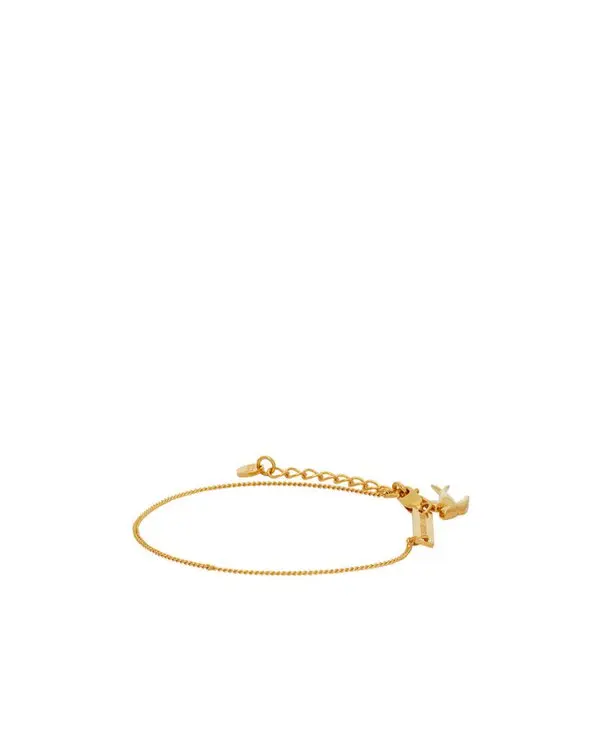 Alexander McQueen Gold Tone Flying Swallow Bracelet