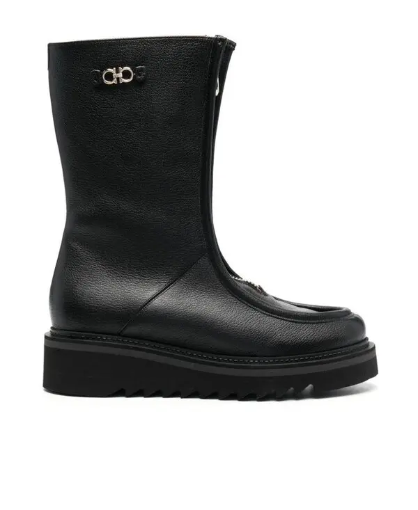 FERRAGAMO Zip-front Leather Boots