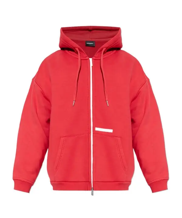 Dsquared2 Logo Detailed Zip-up Hoodie