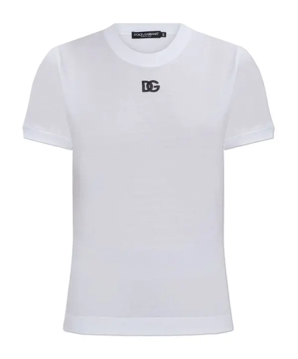 Dolce & Gabbana Logo Embroidered Crewneck T-shirt