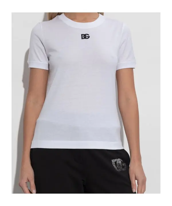 Dolce & Gabbana Logo Embroidered Crewneck T-shirt