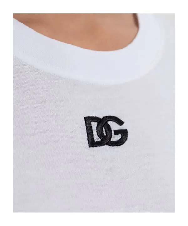 Dolce & Gabbana Logo Embroidered Crewneck T-shirt