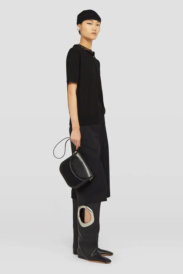JIL SANDER Coin Foldover Crossbody Bag