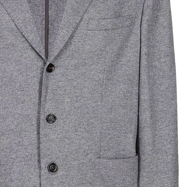 Brunello Cucinelli Single Breasted Jersey Blazer - Grey