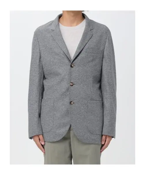 Brunello Cucinelli Single Breasted Jersey Blazer - Grey