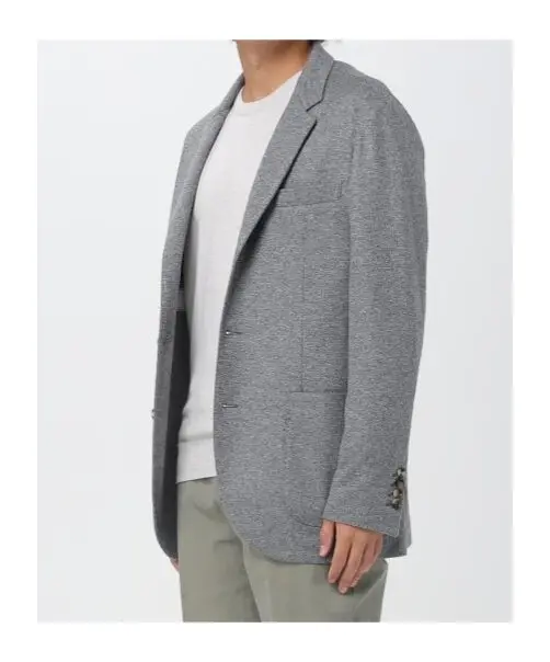 Brunello Cucinelli Single Breasted Jersey Blazer - Grey