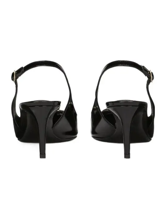Dolce & Gabbana Dg Plaque Slingback Pumps - Black