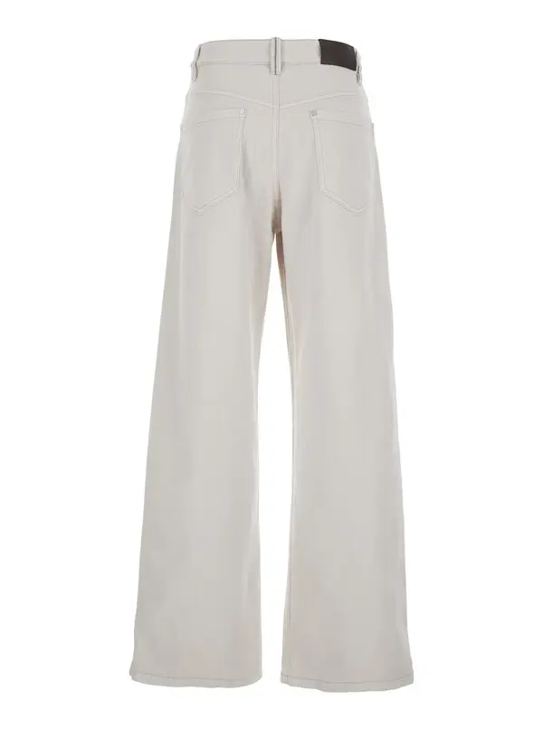Brunello Cucinelli Straight-leg Jeans With Logo Patch