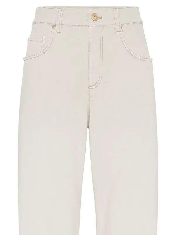 Brunello Cucinelli Straight-leg Jeans With Logo Patch
