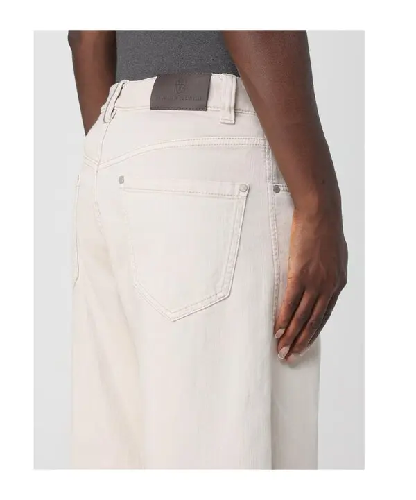 Brunello Cucinelli Straight-leg Jeans With Logo Patch