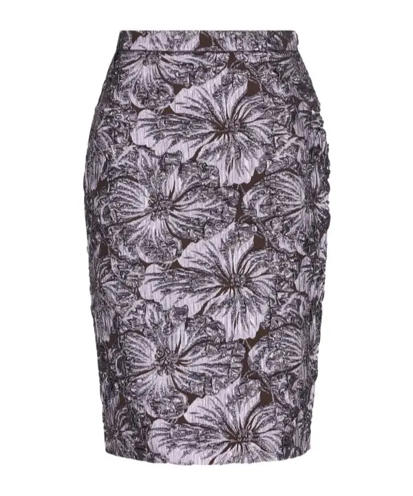 Gucci Floral Motif Skirt - Violet