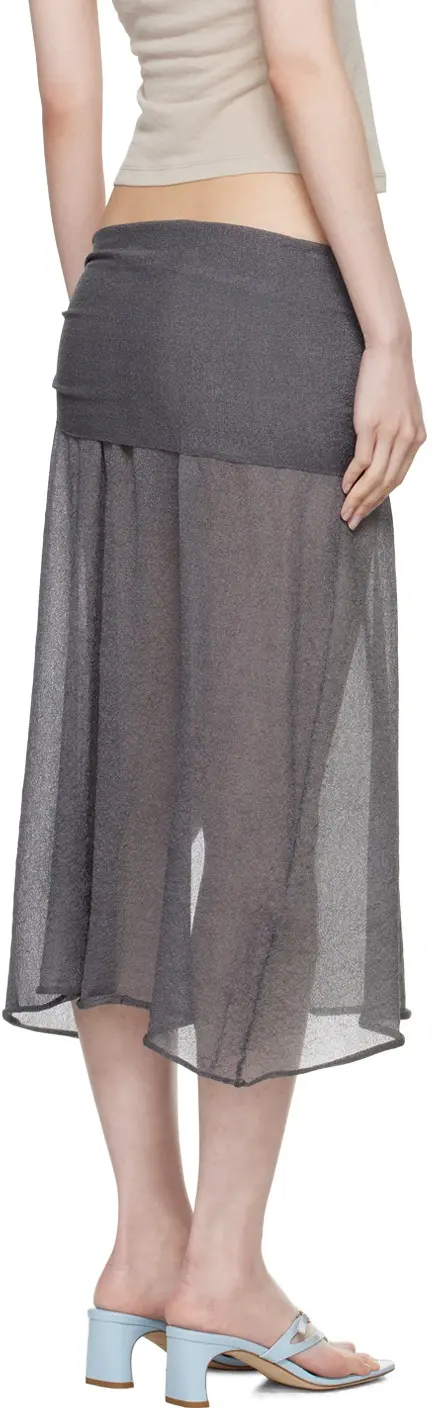 Paloma Wool Gray Dakota Midi Skirt