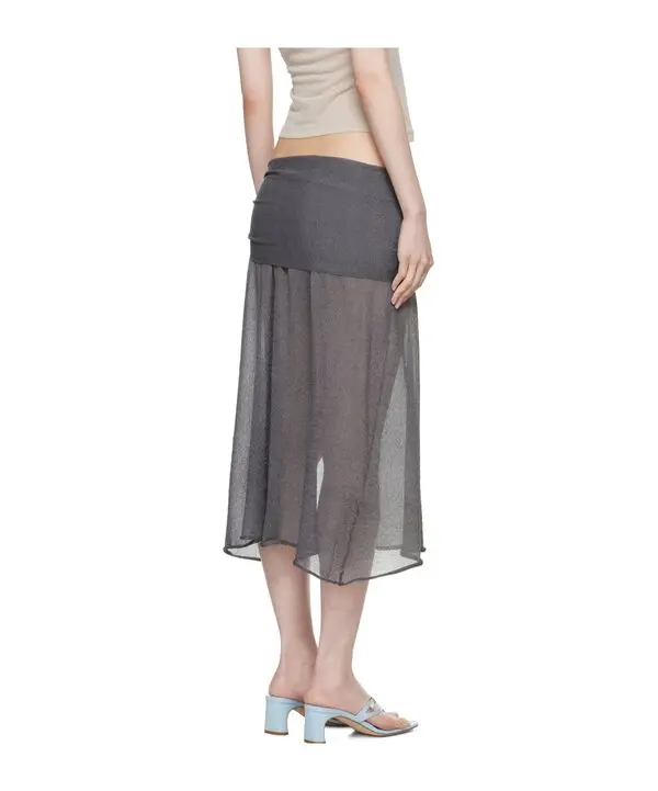 Paloma Wool Gray Dakota Midi Skirt