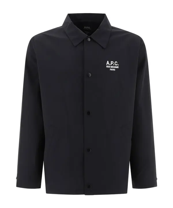 A.p.c. Regis Logo Overshirt - Black