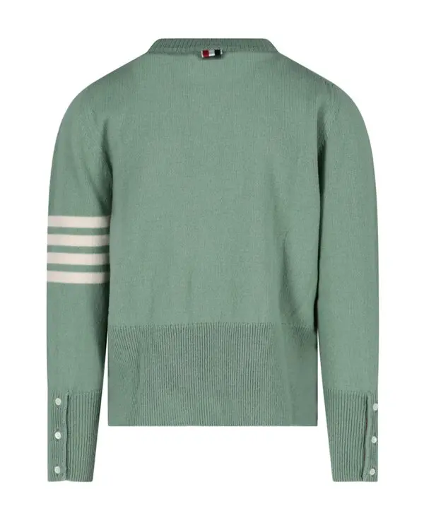 Thom Browne 4-bar Stripe Cardigan - Green