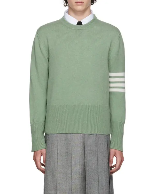Thom Browne 4-bar Stripe Cardigan - Green