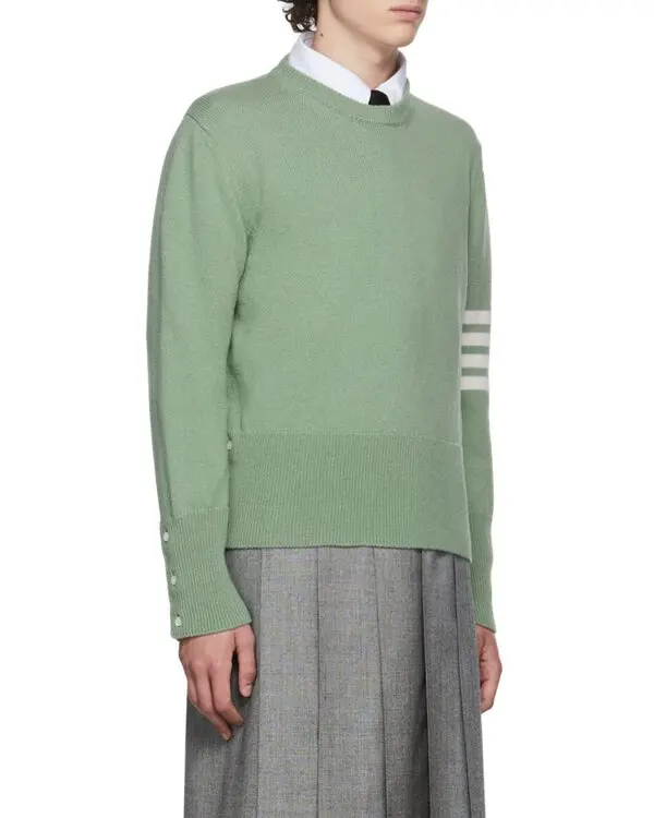 Thom Browne 4-bar Stripe Cardigan - Green