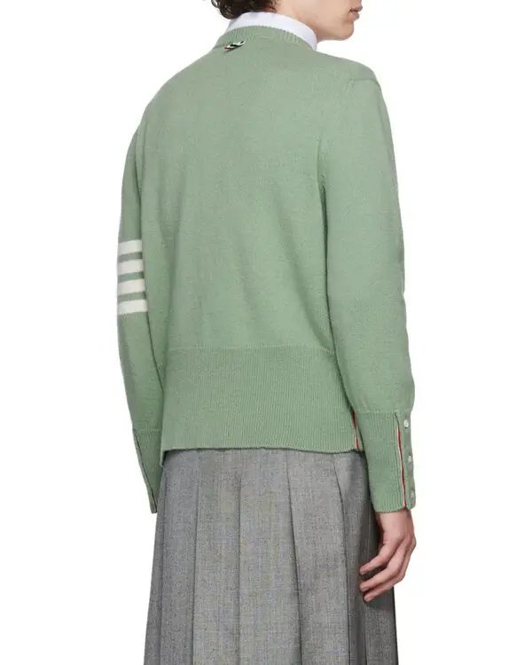 Thom Browne 4-bar Stripe Cardigan - Green