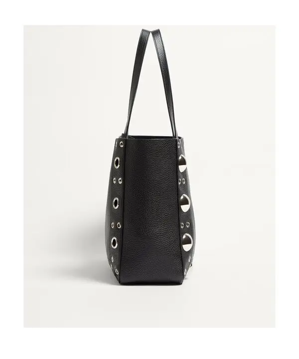 Valentino Garavani Nellcôte' Logo Plaque Shoulder Bag - Black