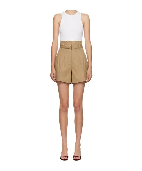 Prada High-waisted Belted Shorts