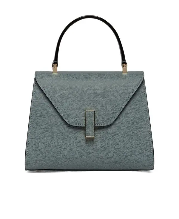 VALEXTRA Iside Foldover Mini Top Handle Bag - Gray