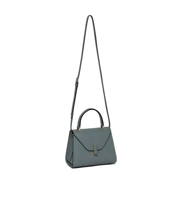 VALEXTRA Iside Foldover Mini Top Handle Bag - Gray
