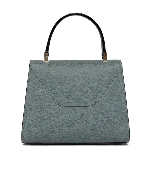 VALEXTRA Iside Foldover Mini Top Handle Bag - Gray