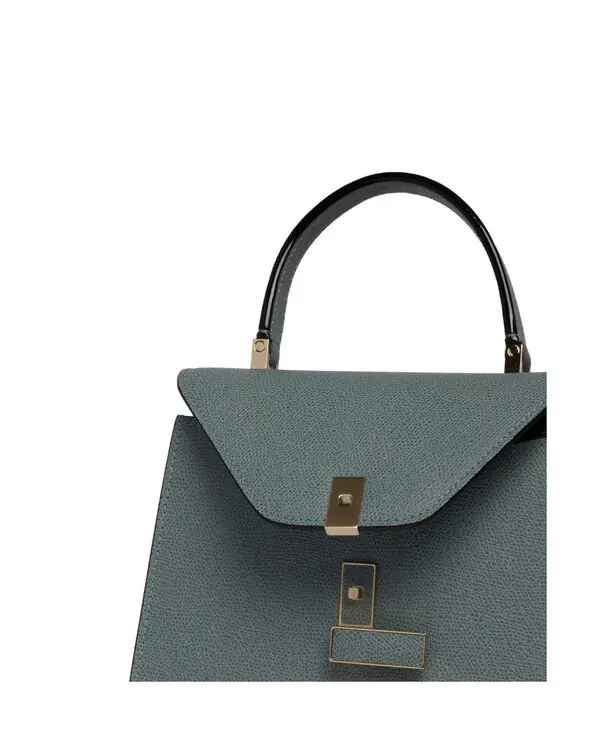 VALEXTRA Iside Foldover Mini Top Handle Bag - Gray