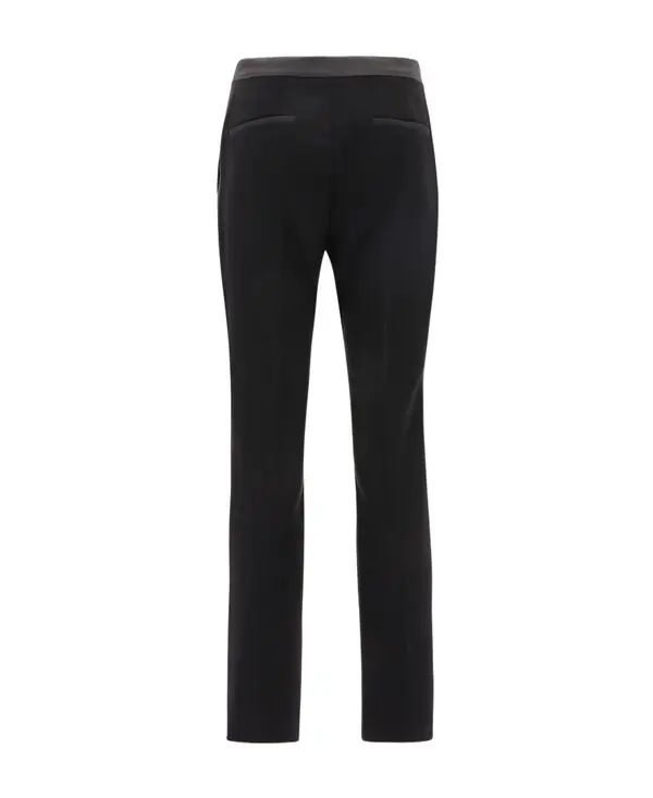 Max Mara Satin-trim Slim-cut Trousers