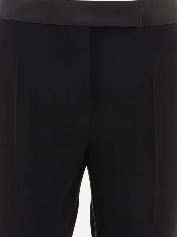 Max Mara Satin-trim Slim-cut Trousers