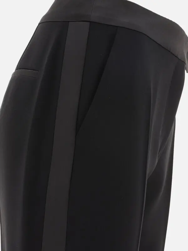 Max Mara Satin-trim Slim-cut Trousers