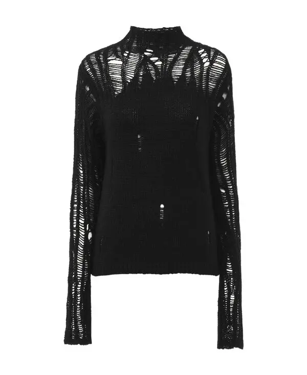 Chloé Fitted Mock Neck Sweater - Black