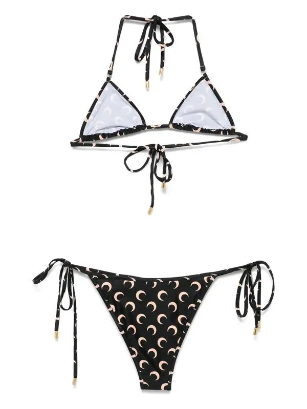 MARINE SERRE Moon-print Triangle Bikini