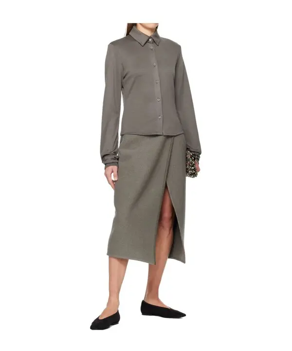 RIER Walker Midi Skirt - Gray