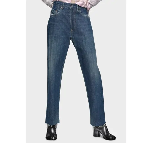 MAISON MARGIELA Straight-leg Denim Jeans With Raw Edge Hem