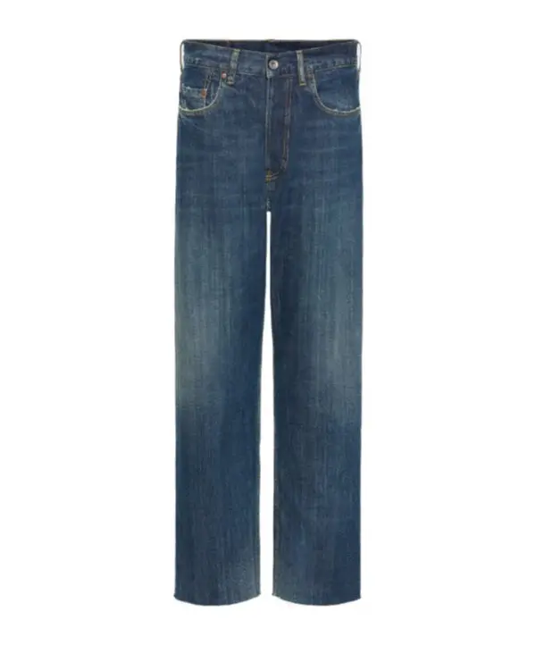 MAISON MARGIELA Straight-leg Denim Jeans With Raw Edge Hem - Blue