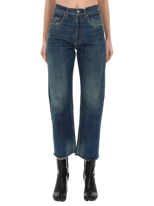 MAISON MARGIELA Straight-leg Denim Jeans With Raw Edge Hem