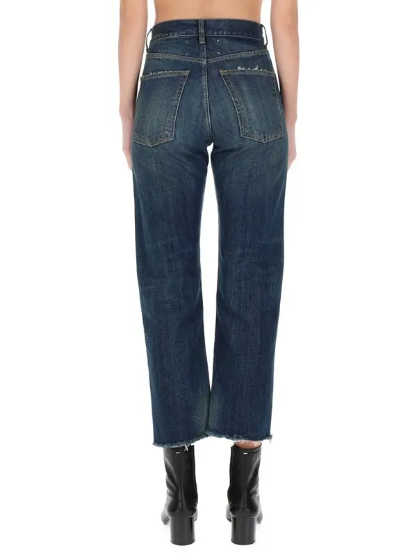 MAISON MARGIELA Straight-leg Denim Jeans With Raw Edge Hem