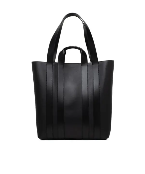 LANVIN Ballade North South Logo Embossed Tote Bag - Black