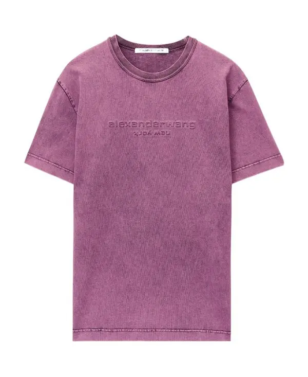 Alexander Wang Crewneck T-shirt With Embossed Logo