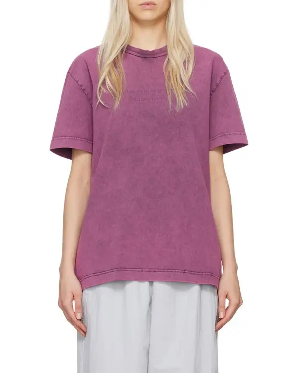 Alexander Wang Crewneck T-shirt With Embossed Logo