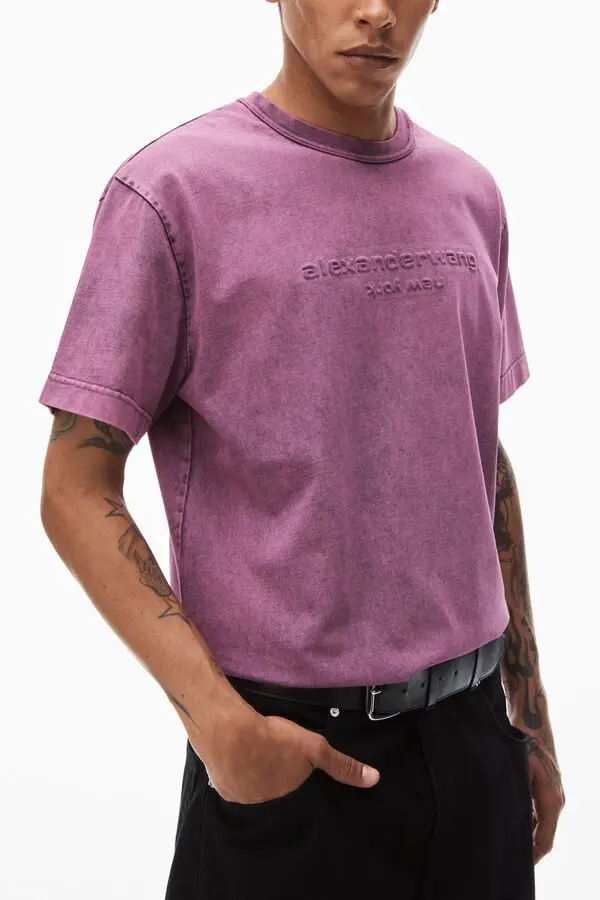 Alexander Wang Crewneck T-shirt With Embossed Logo
