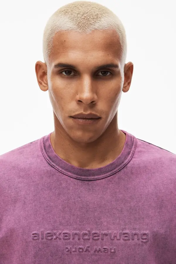 Alexander Wang Crewneck T-shirt With Embossed Logo