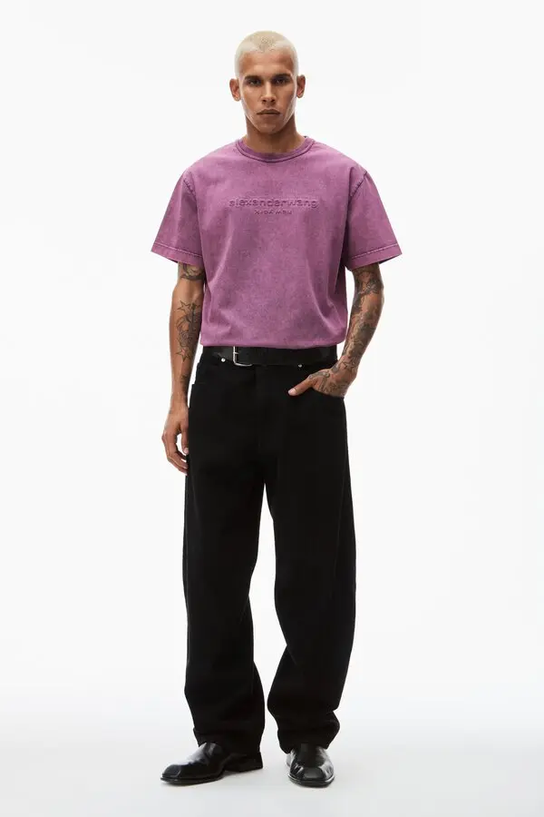 Alexander Wang Crewneck T-shirt With Embossed Logo