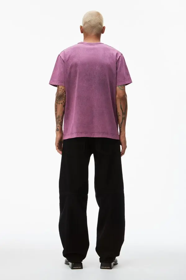 Alexander Wang Crewneck T-shirt With Embossed Logo