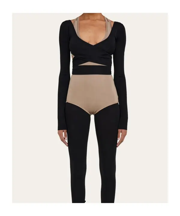 FERRAGAMO Wrap Front Long Sleeve Top